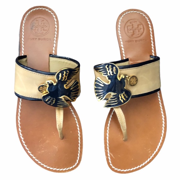 Tory Burch | Shoes | Tory Burch Sparrow Logo Sandals | Poshmark